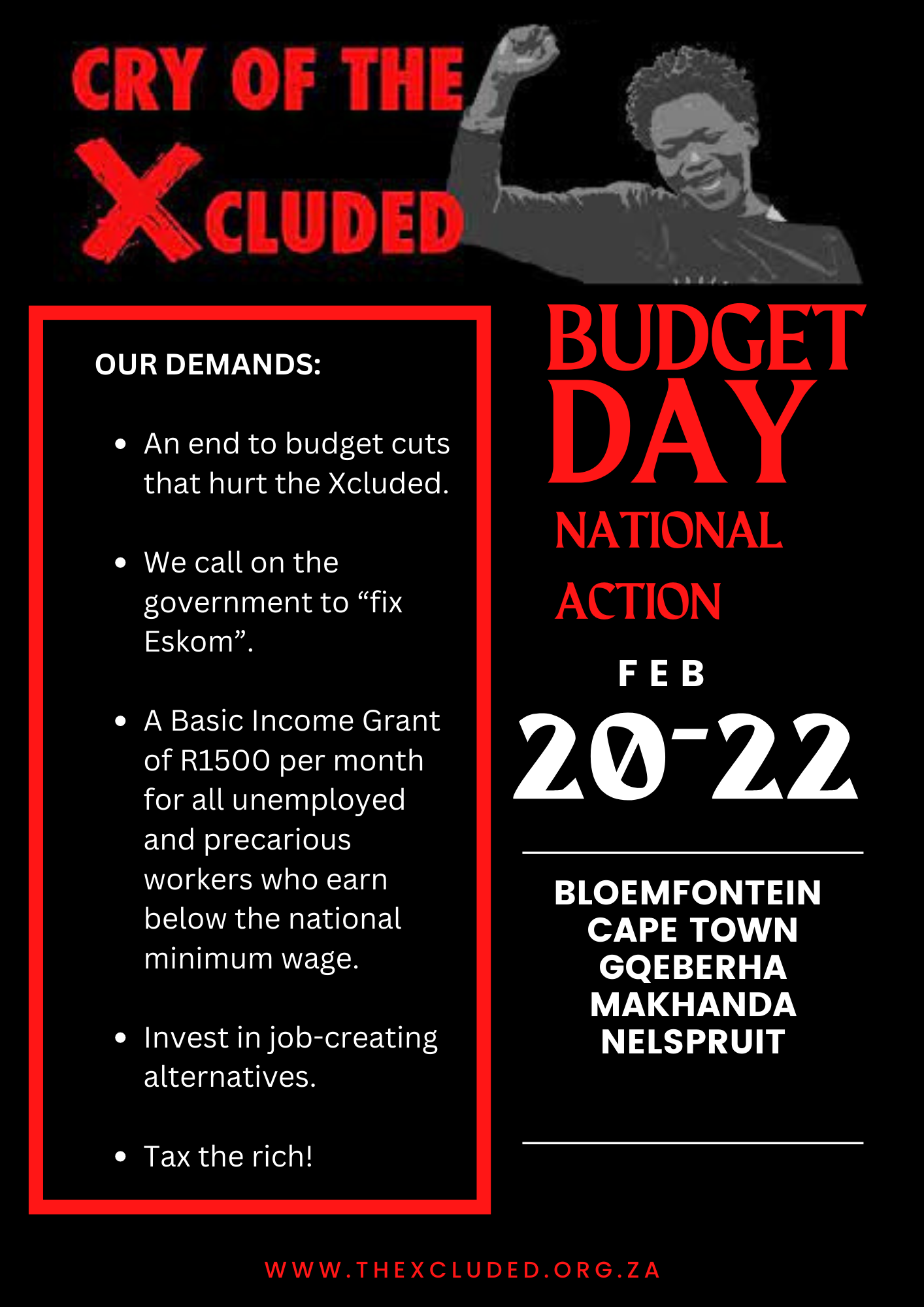 BUDGET DAY MASS ACTIONS – Cry of the Xcluded